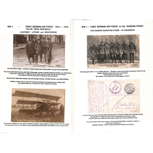 Germany - Air Aces. 1914-18 Picture postcards of air aces including Max ...