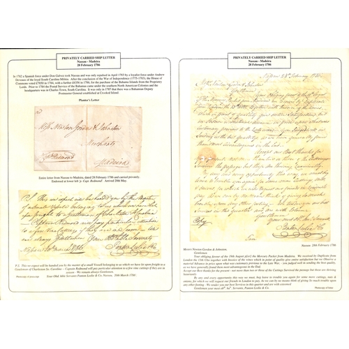 1772-86 Entire and entire letter, the 1772 entire to the Society for ...