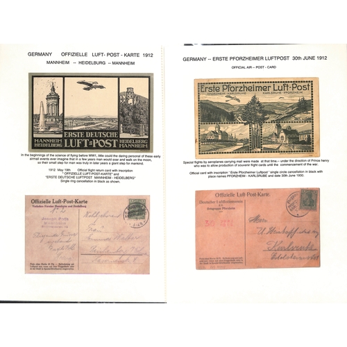 1912-14 Flown postcards (12) and a cover with special datestamps ...