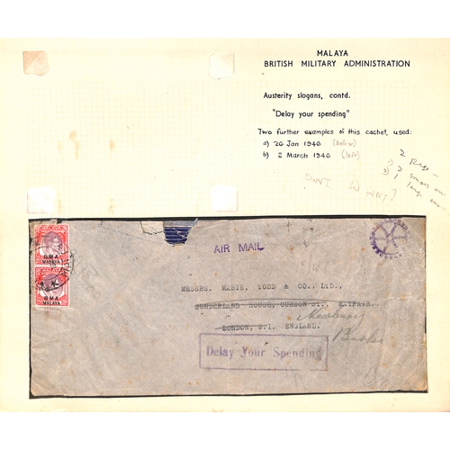 Slogans. 1946 Covers and cards with various handstruck slogans from ...