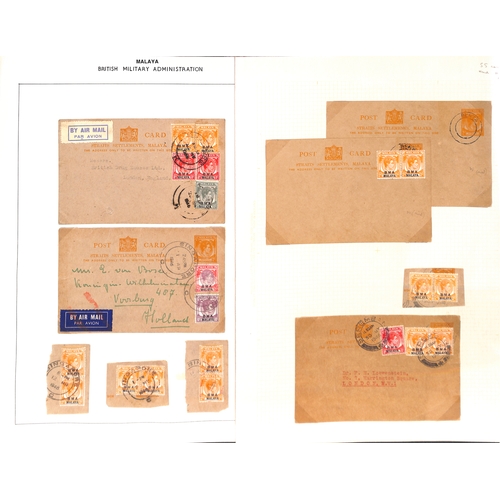 1946 Prewar postcards invalidated by undated "BENTA", 2c green card ...