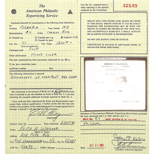 1919 (June 18) Barranquilla to Puerto Colombia demonstration flight by ...