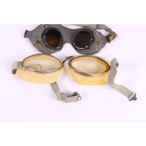 Two Pairs of WW2 German Goggles, Luftwaffe & Heer Types. Two sets of ...