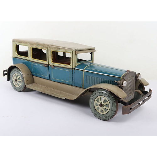 A large tinplate Tipp & Co clockwork Limousine Motor car with electric ...