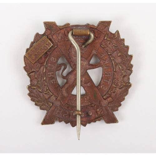 WW1 London Scottish Foreign Service Helmet Pagri Badge, fine small ...