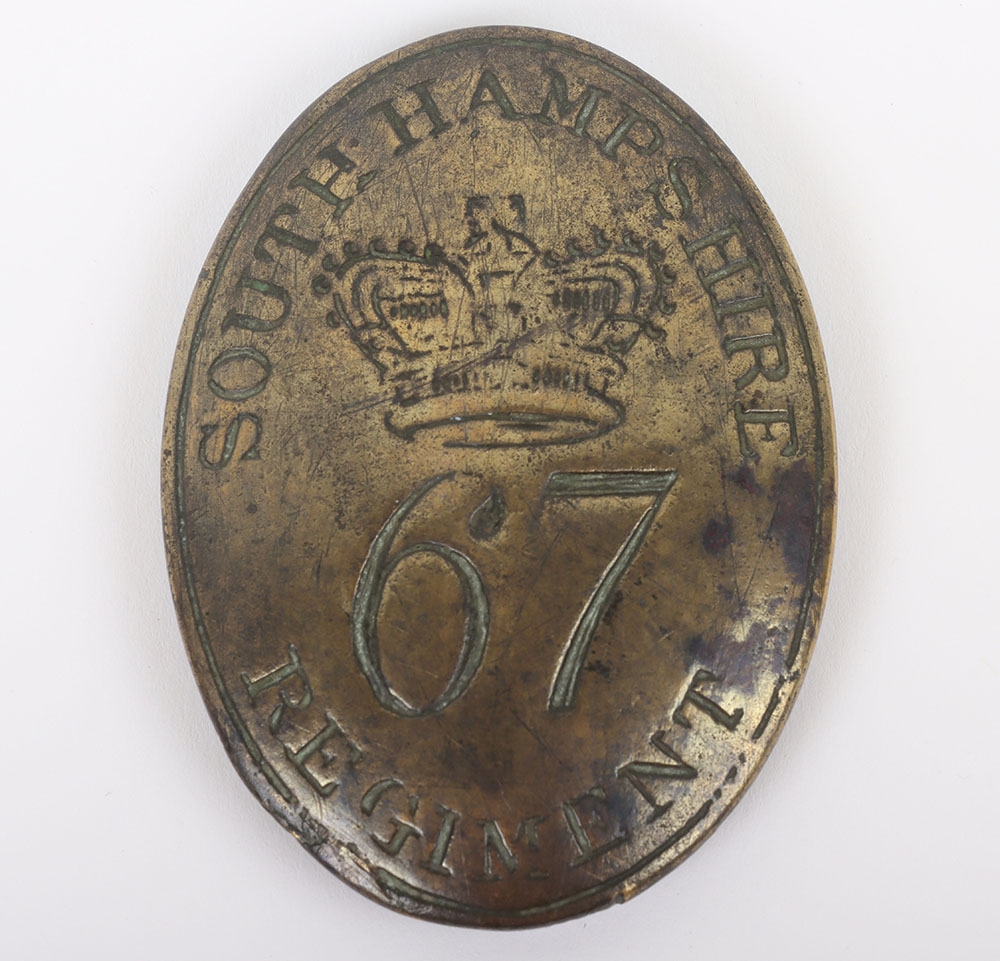Rare Georgian Shoulder Belt Plate for the 67th (South Hampshire ...