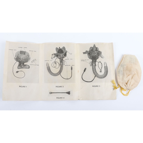 WW2 USAAF A14 Oxygen Mask with E1 Electrical Heater. A nice example of ...