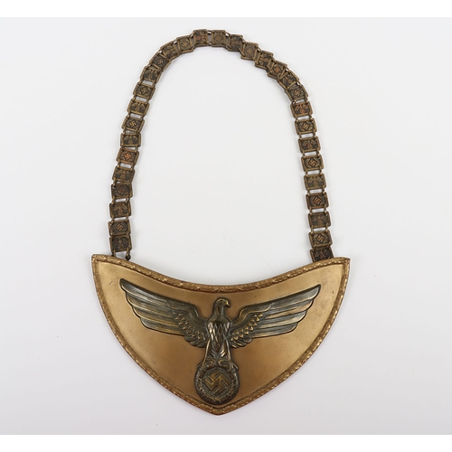Third Reich NSDAP Political Leaders Gorget, good example of the large kidney shaped gorget with larg