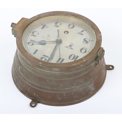 WW2 German Kriegsmarine Ships Bulkhead Clock, fine example of a naval ...