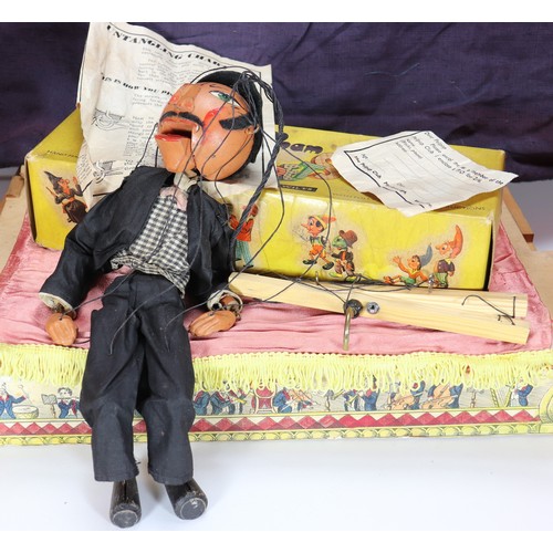 Pelham Puppet SM type Villain, circa 1950, with painted slanted eyes ...
