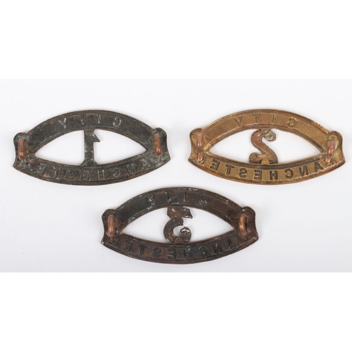 WW1 1st, 2nd and 3rd City of Manchester Pals Battalions Shoulder Titles ...