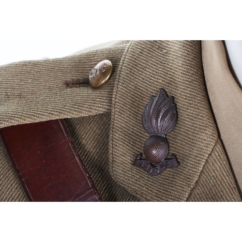 WW1 British Officers Royal Artillery, Cuff Rank Tunic & Sam Browne ...