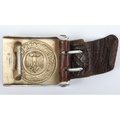 WW2 German Kriegsmarine Belt Buckle, fine example of a gilded aluminium ...
