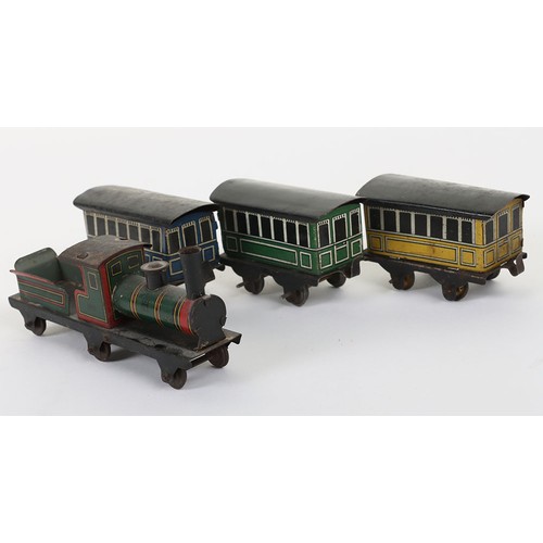 Hess (JLH) 100 series tinplate miniature floor train, six-wheel ...