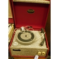 A Dansette popular portable record player.