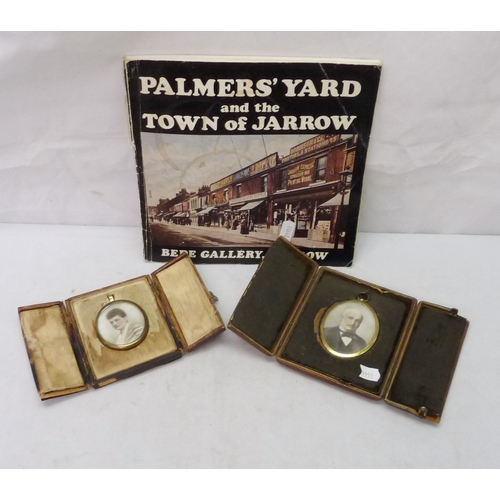 Two coloured photographic miniatures, Palmers of Grinkle Park, Whitby ...
