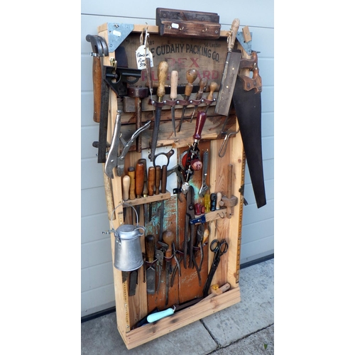 A tool display board, 124cm tall
