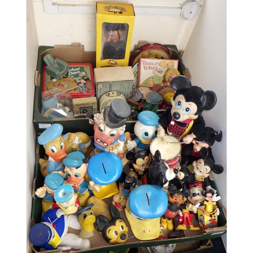 A large qty of vintage toys / dolls to include Disney’s Mickey Mouse ...