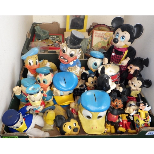 A large qty of vintage toys / dolls to include Disney’s Mickey Mouse ...