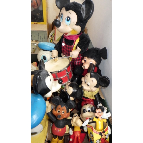 A large qty of vintage toys / dolls to include Disney’s Mickey Mouse ...