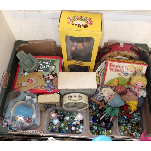 A large qty of vintage toys / dolls to include Disney’s Mickey Mouse ...