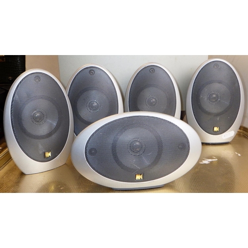A Kef psw 1000.2 sub woofer and kef surround speakers All electrical's ...