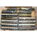 Box of 00 gauge model trains