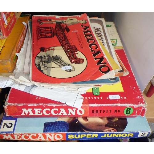 A group of vintage board games, Bayco, Meccano etc