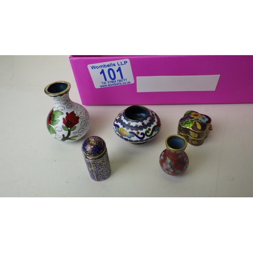 A group of Oriental cloisonne miniatures to inc two ducks