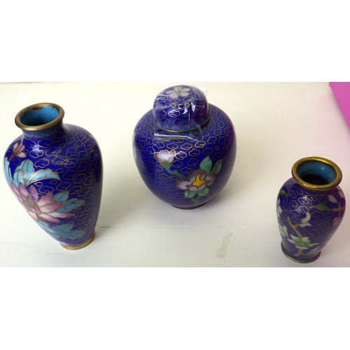 A group of Oriental cloisonne miniatures to inc two ducks