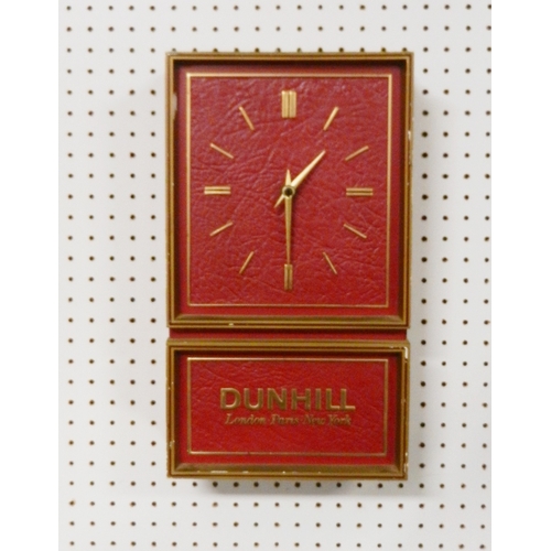 A Dunhill advertising clock together with two Rothmans mirrors ...