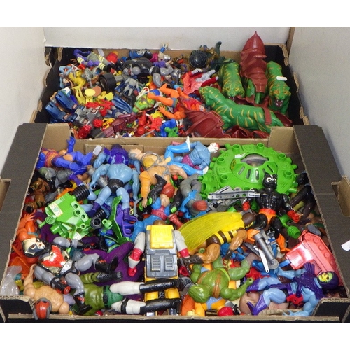 Two boxes of misc action figures, collectables, etc (2)