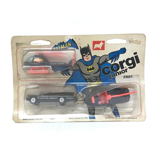 Corgi Juniors #2601 Batman, includes Batmobile and trailer with Batboat ...