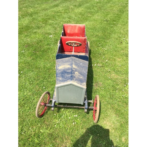 A bespoke go kart of vintage form