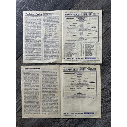 1950 FA Cup Semi Final Football Programmes: Chelsea v Arsenal 18 3 with ...