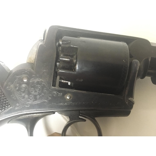An Antique percussion revolver maker Adams with engraved action patent ...