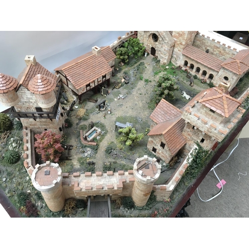 Large castle diorama