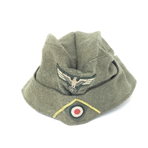 WW2 German Reconnaissance Enlisted Mans/NCO Officers M38 Field Cap/Side ...