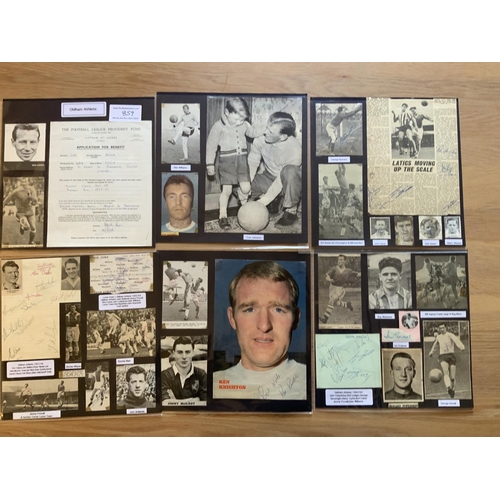Oldham Athletic 1940s 1950s 1960s Football Autograph Collection ...