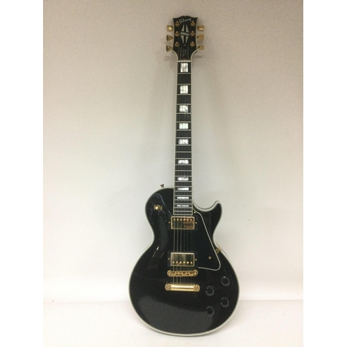 A USA Gibson Custom electric guitar in black, Custom shop serial number ...