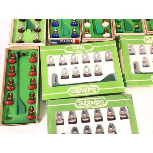 A Collection of Subbuteo Football Teams and a Table Cricket Game.