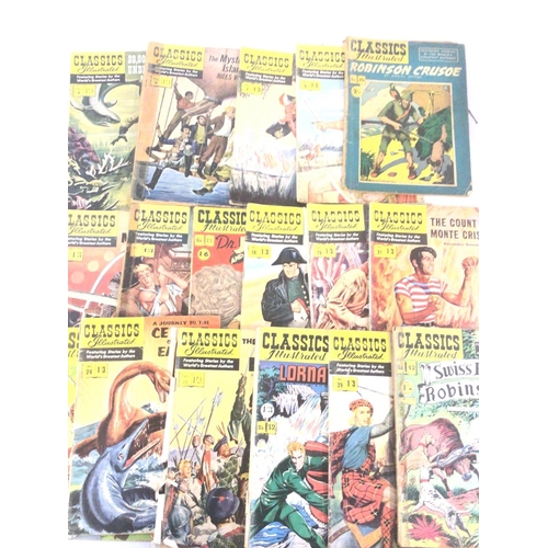 A Collection of Classics Illustrated Comics.