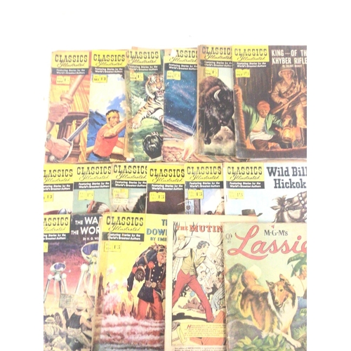 A Collection of Classics Illustrated Comics.