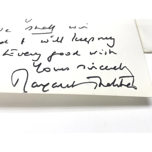 A signed letter from Margaret Thatcher welcoming W G Wyatt to the party ...