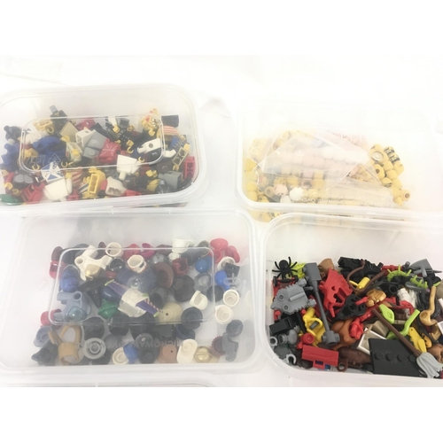 A box containing 19 plastic boxes with a large amount of various Lego ...