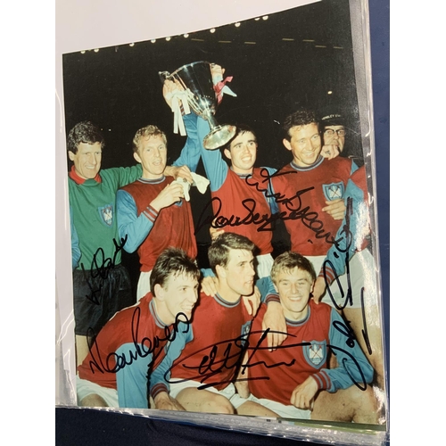 West Ham Signed Football Photo Collection: 61 large colour photos which ...