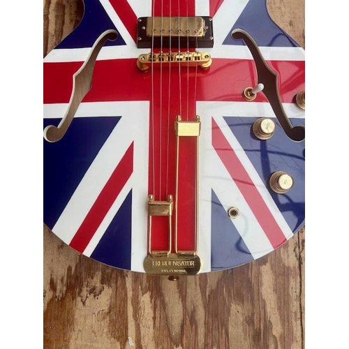 A 1998 Epiphone Sheraton First Run Dot Union Jack Electric Guitar ...