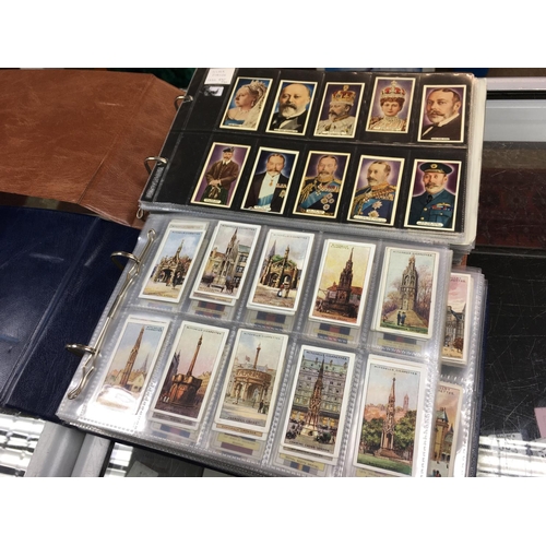 Five cigarette card albums , mostly complete sets of Wills, Players etc ...
