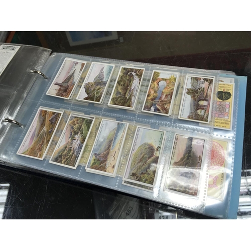 Five cigarette card albums , mostly complete sets of Wills, Players etc ...