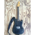 A 1978 Fender Musicmaster electric guitar modified with two jack plates ...